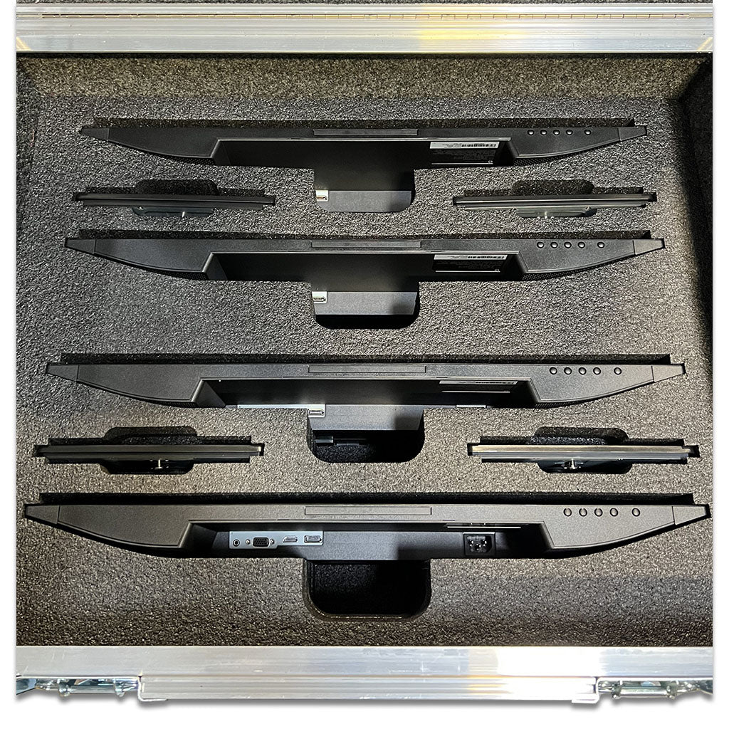 4-Pack HP M27ha 27 Inch Monitor Trunk w/ Tray – Roadcase.com