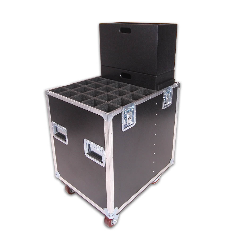 20 Slot Mic Stand Case with Trays – Roadcase.com